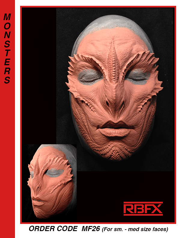 MF26- sm- med. alien/ mermaid/ aquatic/ monster face | RBFX Studio