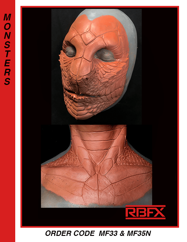 MF33 & MF35N sm. – med. alien/lizard/snake face & neck | RBFX Studio