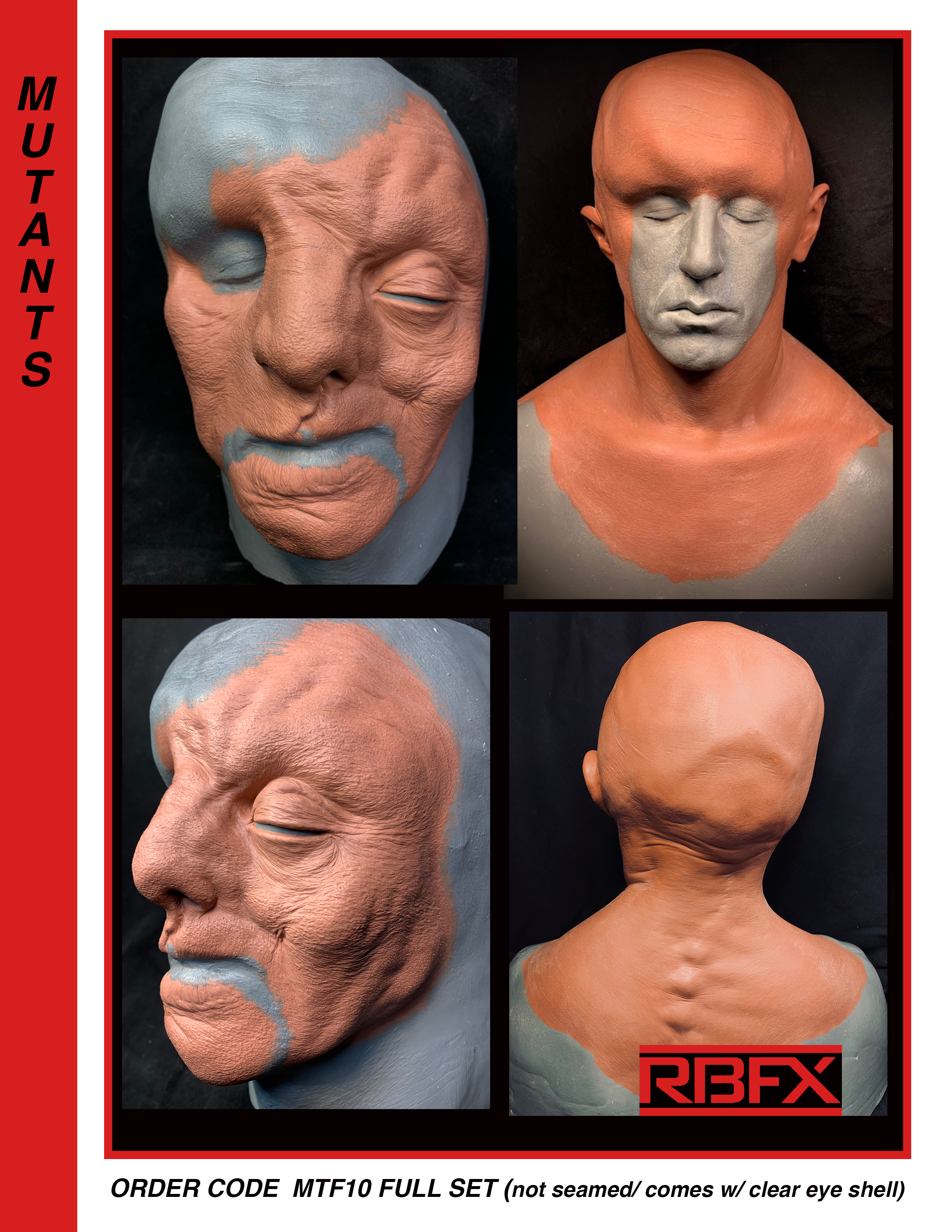 MTF10 FULL SET (not seamed) – mutation/ deformed face & cowl | RBFX Studio