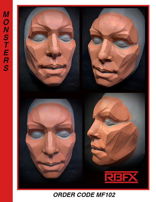 MF102 – female geometric/ robot/ cyborg face | RBFX Studio