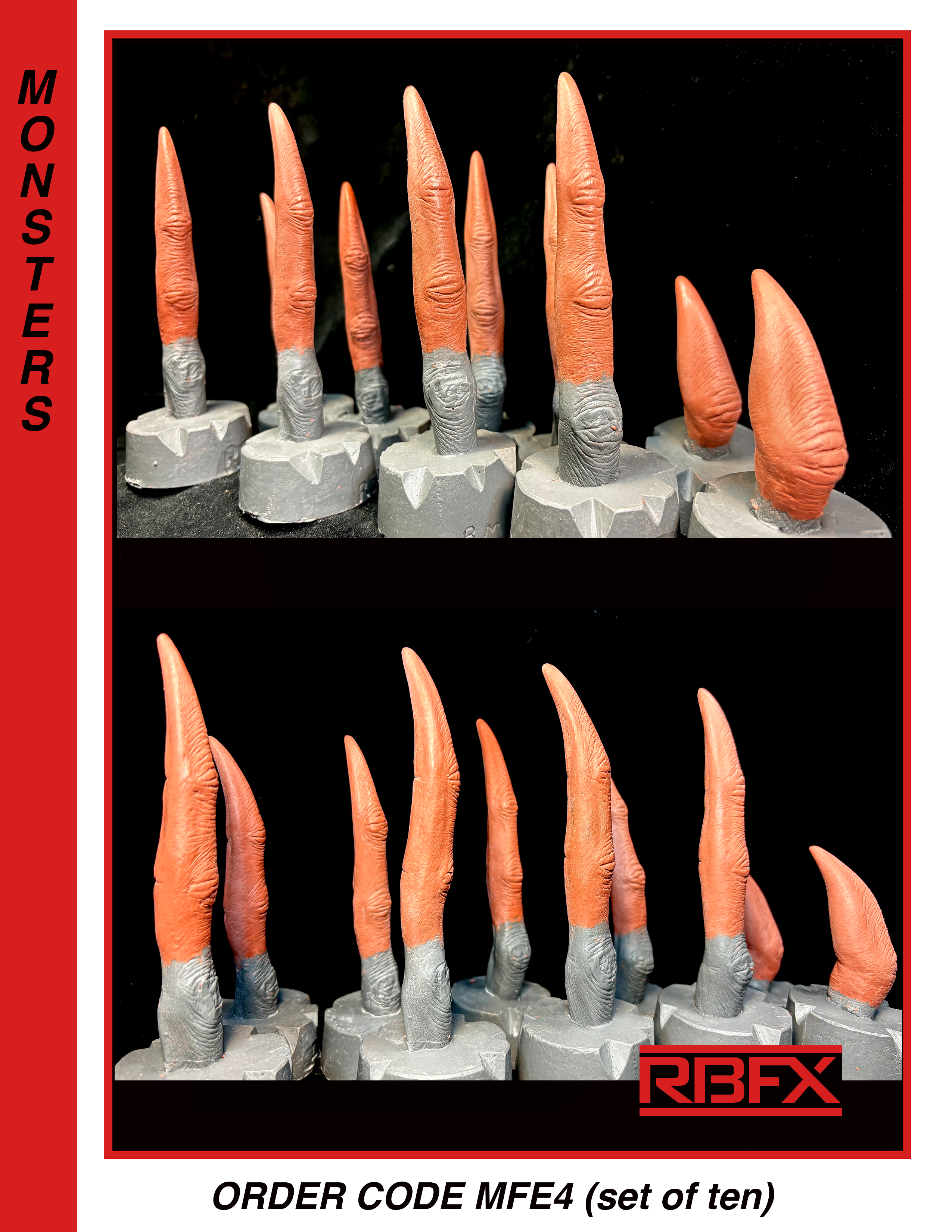 MFE4 – Finger Extensions/ Alien/ Werewolf/ Monster/ Creepy/ Insect/ Bug ...