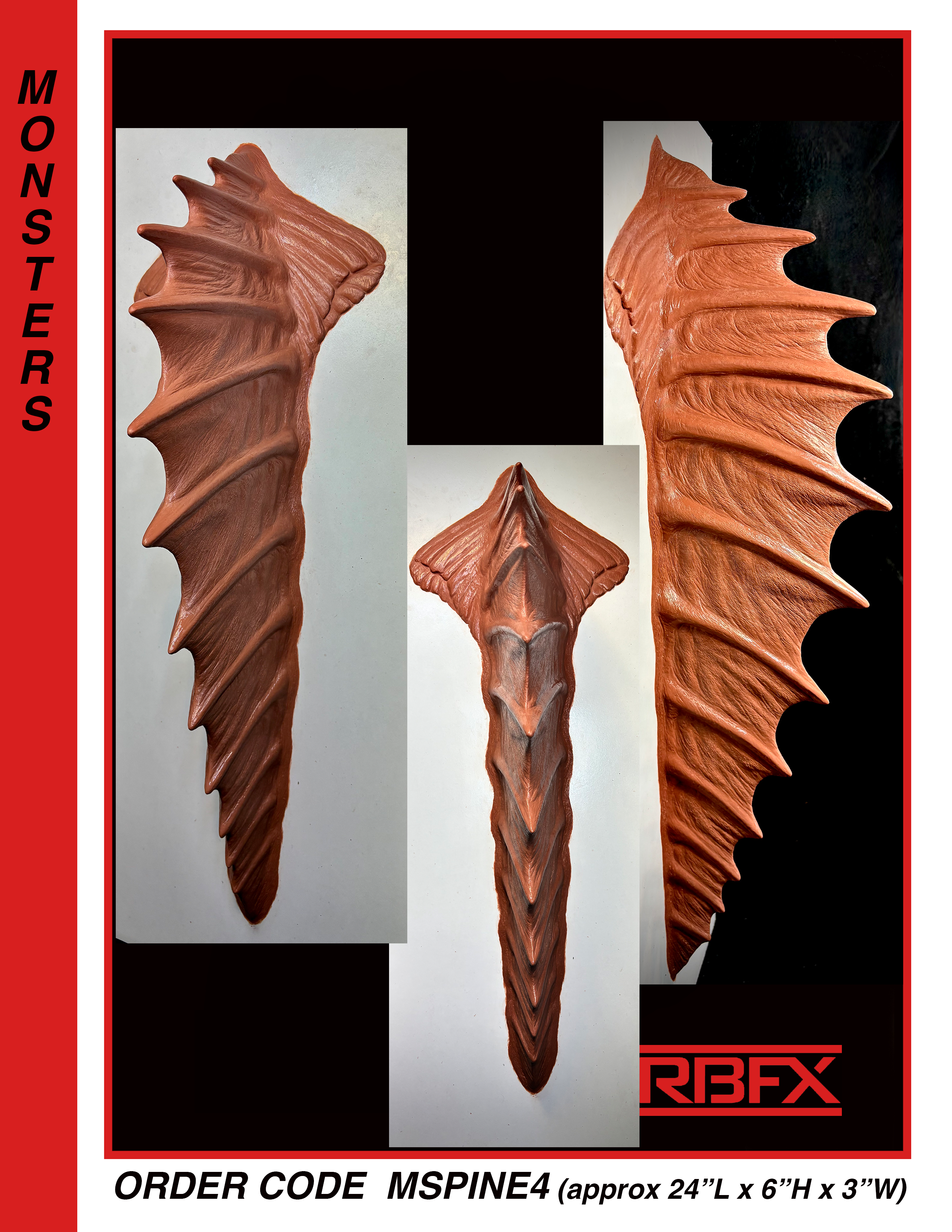 MSPINE4 – Mermaid/Merman/Reptile/Creature/Monster/ Alien/Spine/Dorsal ...