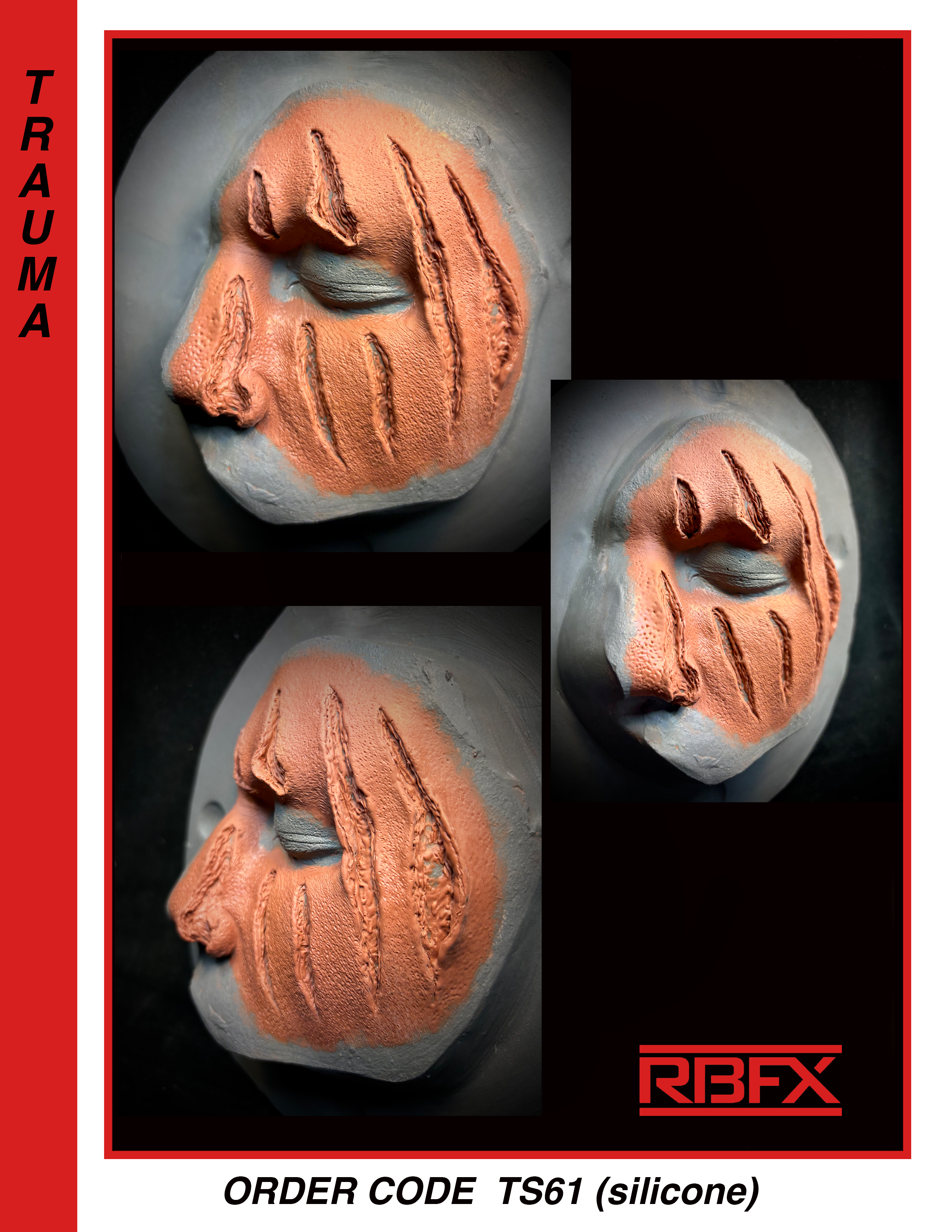 TS61 – Silicone left Eye Gouge/Slash | RBFX Studio