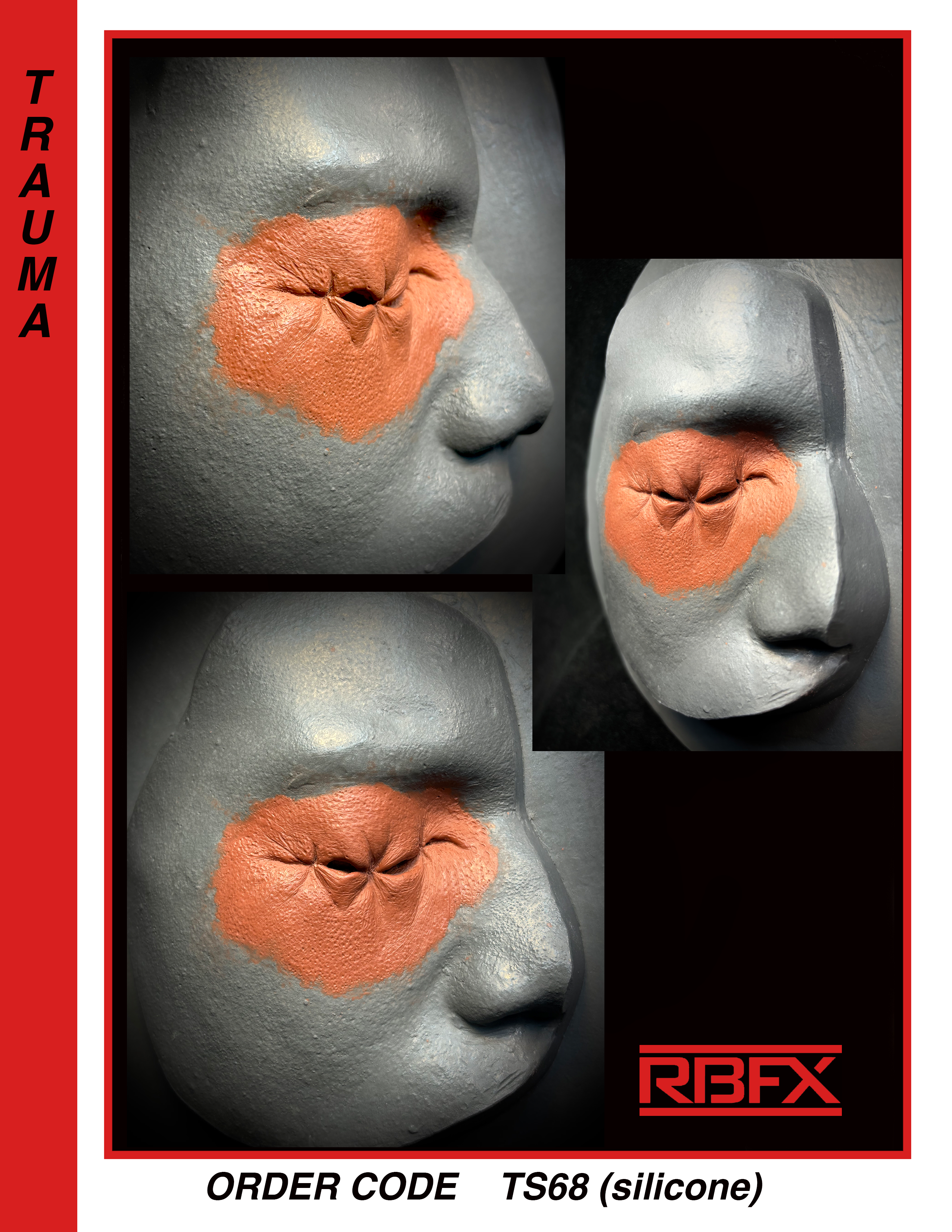 TS68 – silicone stitched/ sewn right eye | RBFX Studio