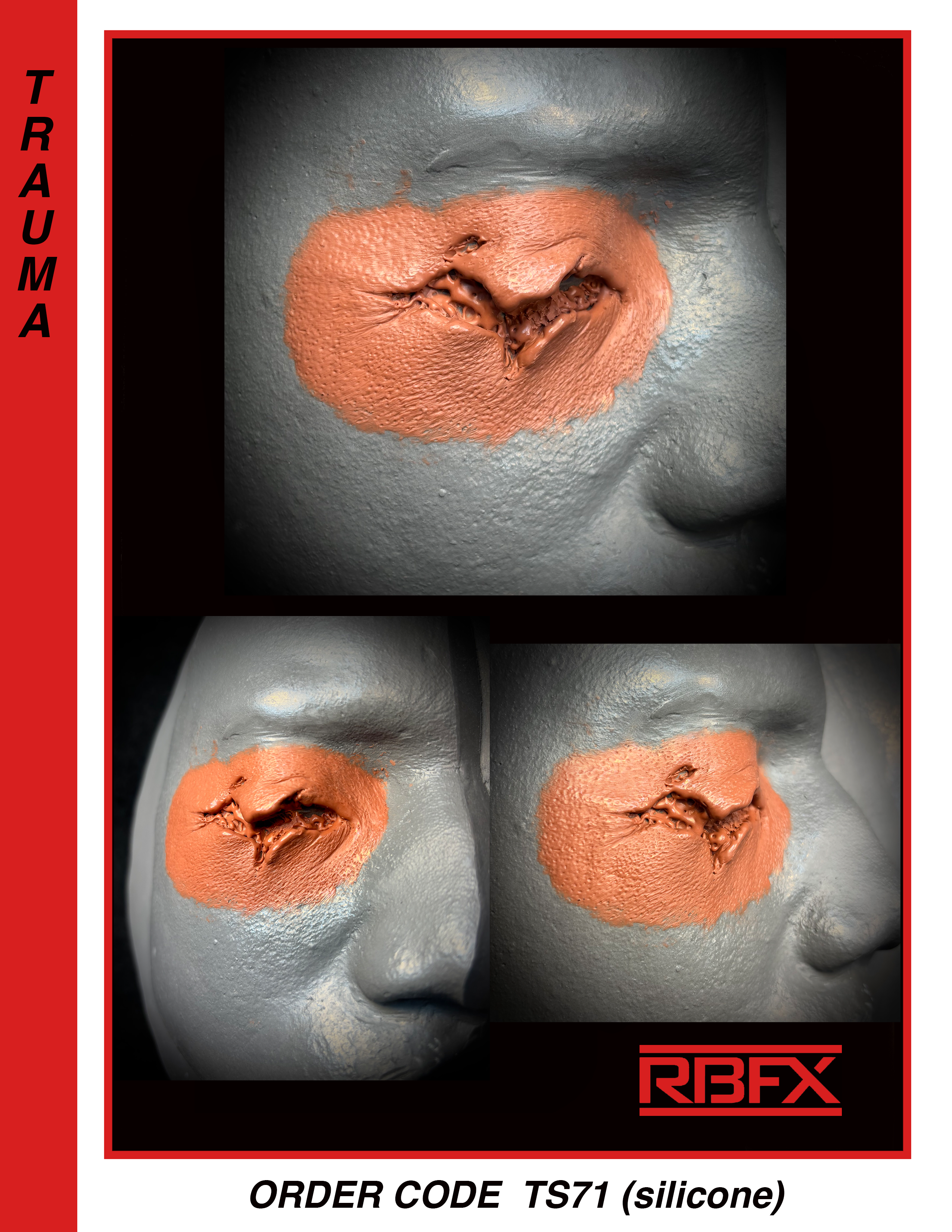 TS71 – Silicone Right Eye Trauma | RBFX Studio