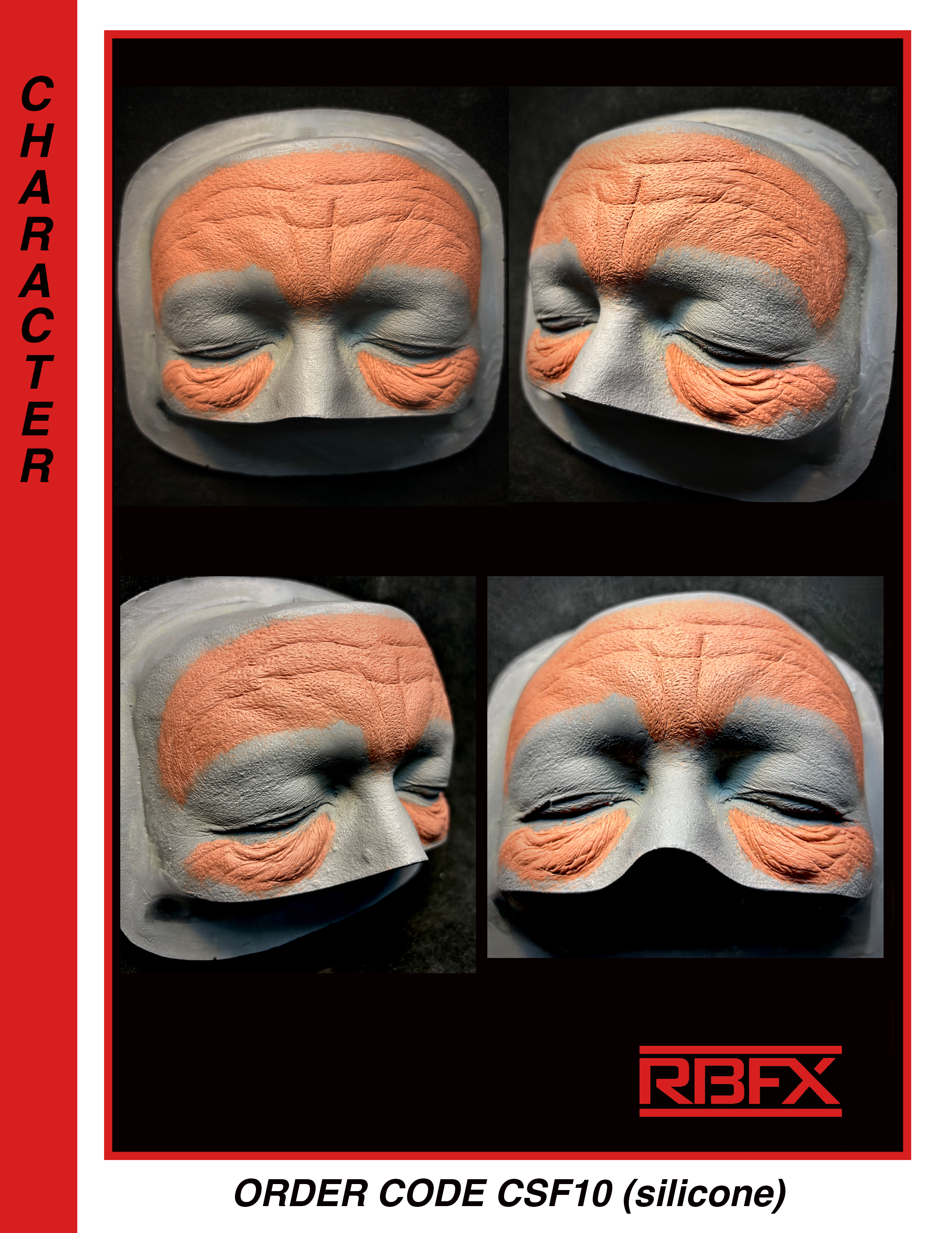 CSF10 – Silicone/ Old Age/Forehead/ Eyebags | RBFX Studio